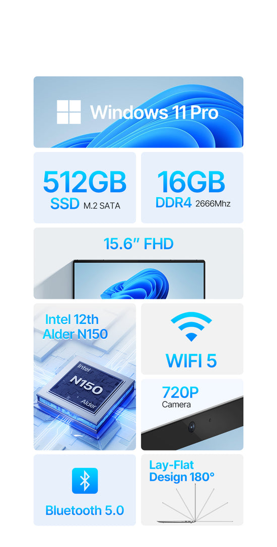 ACEMAGIC ‎AX15 Intel N150 | N95 Laptop with 15.6" Display