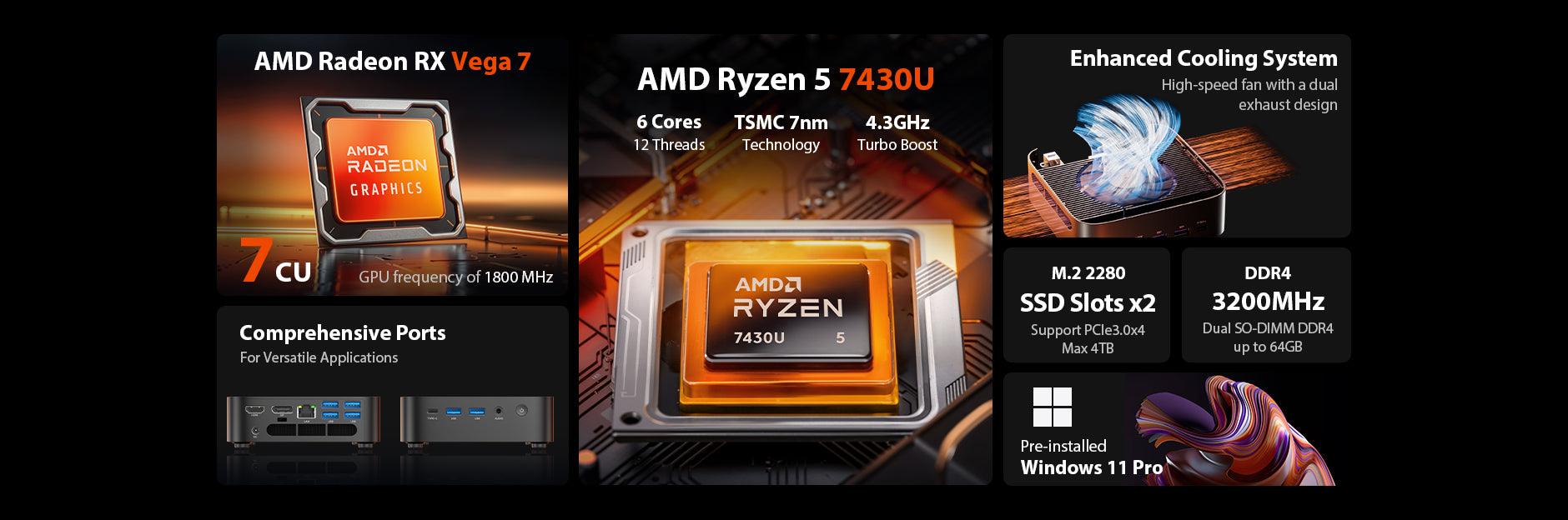 ACEMAGIC K1 AMD Ryzen™ 5 7430U Mini PC