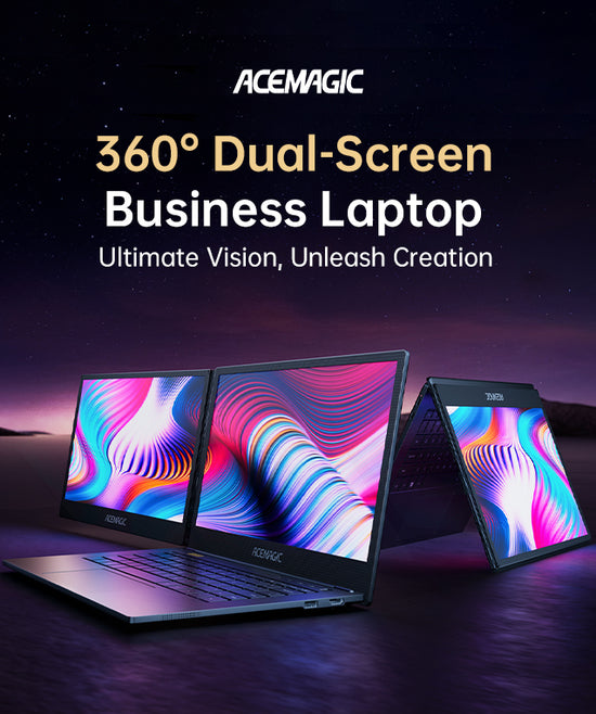 ACEMAGIC X1 360° Horizontal Dual-Screen Laptop